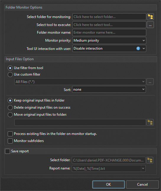 PDF-XChange Co Ltd :: Knowledge Base :: How do I set up Folder Monitors in PDF-Tools?
